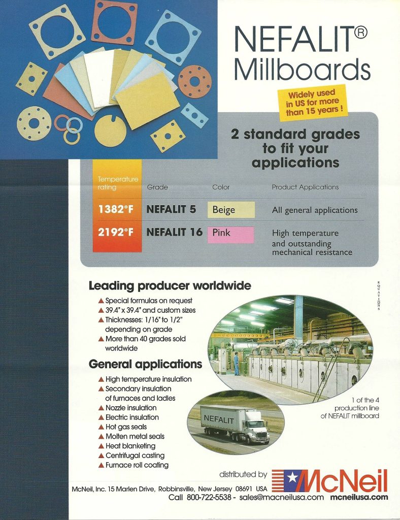 PBI Nefalit Millboard Gaskets | McNeilUSA
